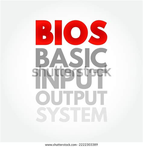 Bios Basic Input Output System Firmware Stock Vector Royalty Free Shutterstock