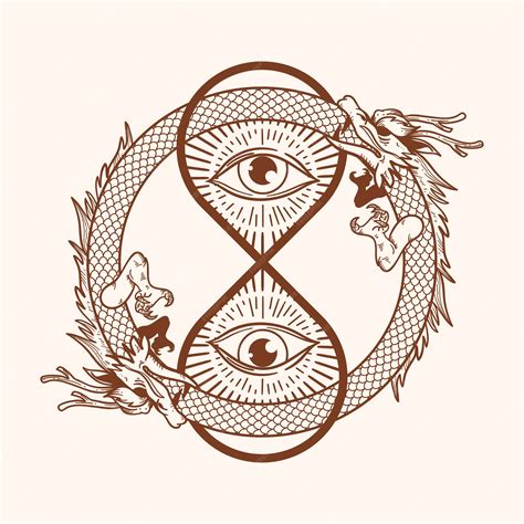 Free Vector Hand Drawn Ouroboros Symbol