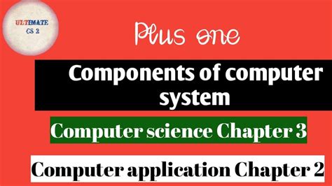 Plus One Computer Science Chapter 3 Computer Application Chapter 2important Questions Youtube