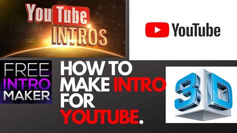 HOW TO MAKE INTRO FOR YOUTUBE Youtube Intro Maker Tutorial YouTube