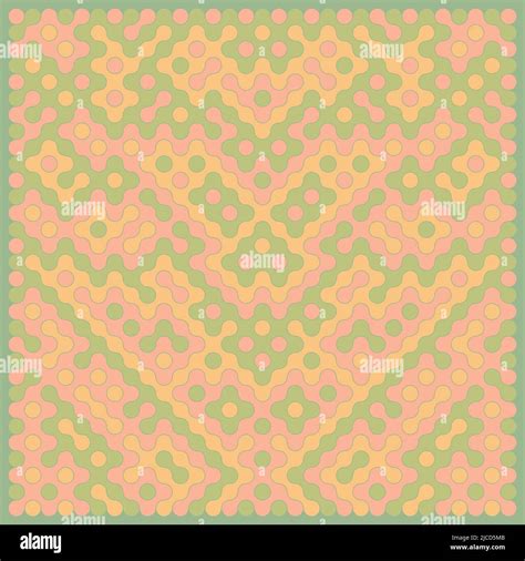 Random Color Rounded Truchet Tiling Illustration Stock Vector Image