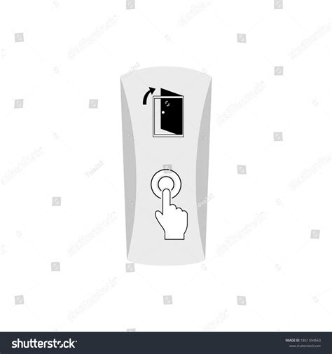 Intercom Icon Push Button Open Door Stock Vector Royalty Free 1851394663 Shutterstock