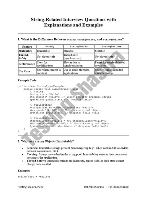 String Interview Questions Pdf String Computer Science Computer