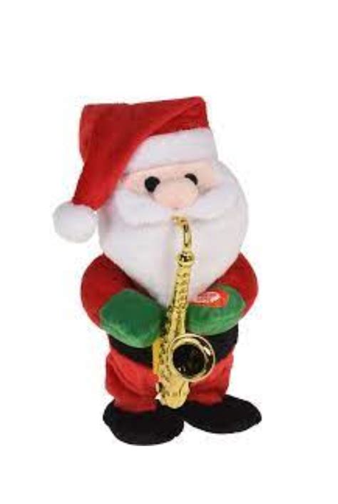 სანტა ირემი თოვლის კაცი საქსაფონით