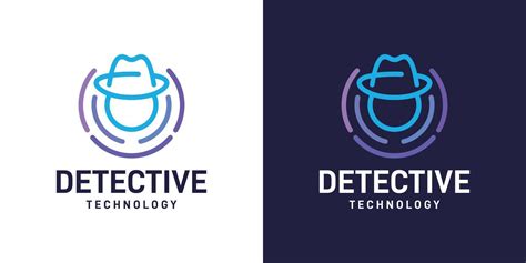 Detective Logo Design Template Detective Hat With Security Data