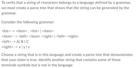Solved To Verify That A String Of Characters Belongs To A