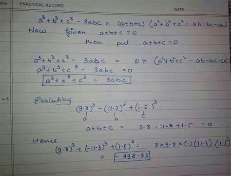 If a,b,c are all non zero and a+b+c =0,prove that a3 +b3+c3=3abc by using property ,without ...