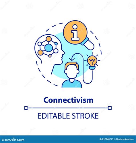 Connectivism Learning Theory Educational Psychology Vector Illustration