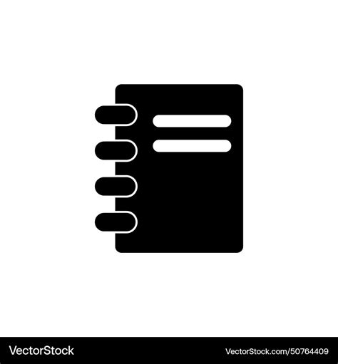 Notebook Notepad Flat Icon Royalty Free Vector Image