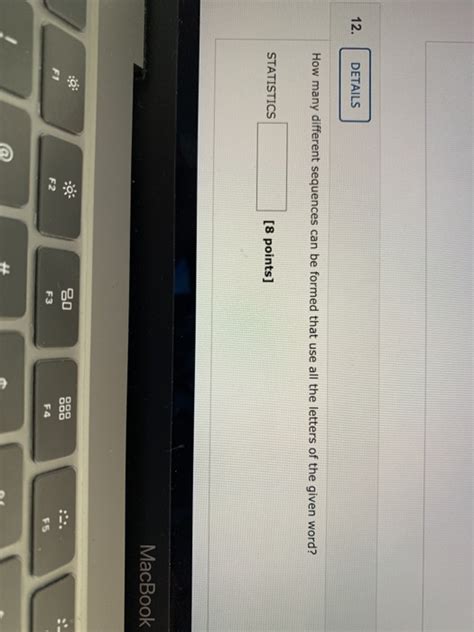 Solved 12 Details How Many Different Sequences Can Be