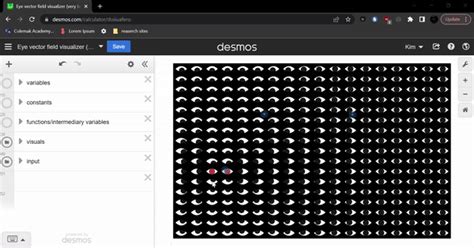Eyes Vector Field Visualiser R Desmos