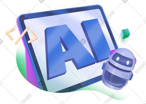 Lettering Ai With Robot And Code Sign Text Png Svg