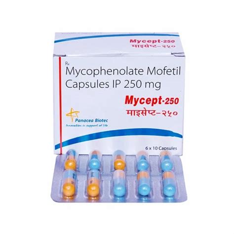 Mycophenolate Mofetil Mycept 250mg Capsule 10s At ₹ 302strip In Betul
