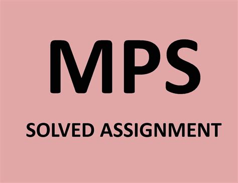 Ignou Mps Solved Assignment Download Free 2017 18 Ignou Solved Assignment