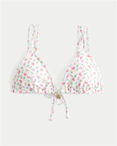 Womens Double Strap Triangle Bikini Top Womens Swimwear
