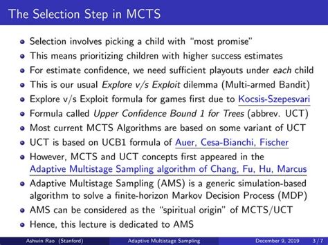 Adaptive Multistage Sampling Algorithm The Origins Of Monte Carlo Tree