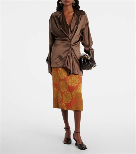 Dries Van Noten Printed Midi Skirt Dries Van Noten