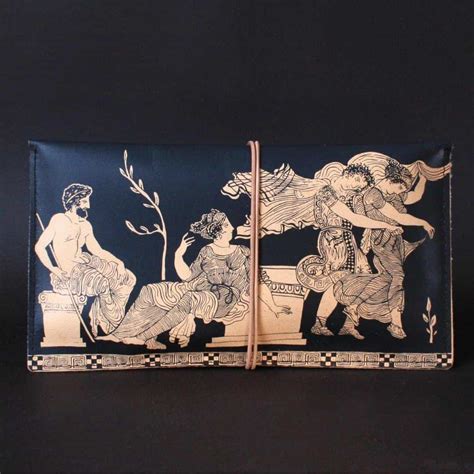 The Abduction Of The Daughters Of Leucippus Leather Clutch Medium