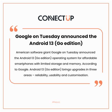 Connectup App On Twitter The Android 13 Go Edition Will Be