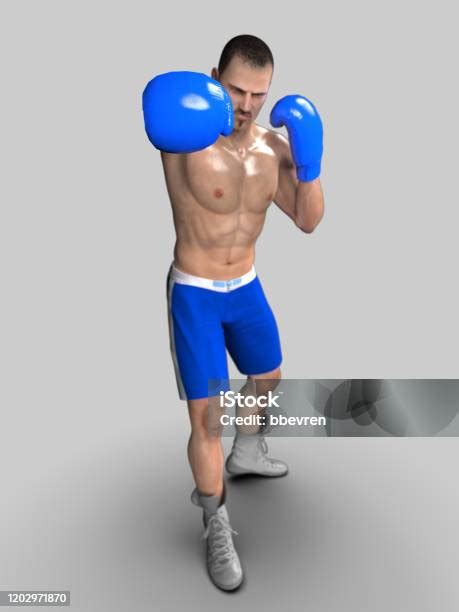카메라 격리 3d 렌더링에 파란색 장갑과 짧은 던지는 Jab 펀치와 복서 3차원 형태에 대한 스톡 사진 및 기타 이미지 3차원 형태 권투 글러브 권투 선수 Istock