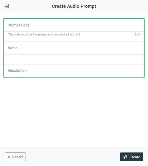 create an audio prompt