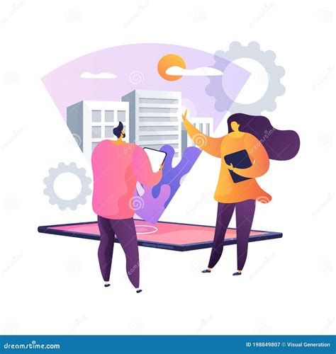 Interactive Design Visualization Abstract Concept Vector Illustration Stock Vector