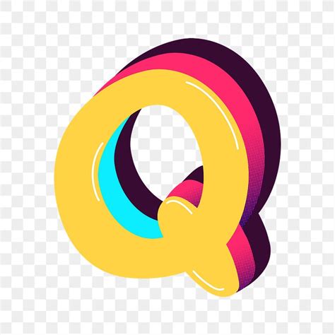 Letter Q Yellow Funky Png Free PNG Sticker Rawpixel