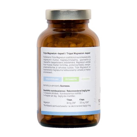 Puhdistamo Tripla-Magnesium 120 kaps - STD - Vitamiinit Ja Mineraalit | XXL