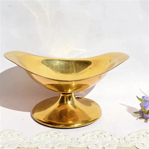 Ретродом Ua🇺🇦 Цікава вінтажна вазочка для цукерок горішків або прикрас Глибока позолота