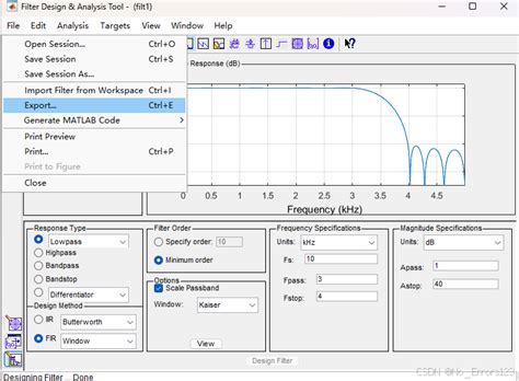 保姆教程halstm32f4matlab实现fir数字低通滤波器stm32 Fir Csdn博客