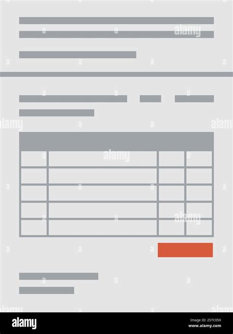 Simple Invoice Document With Data And Details Table Commerce And
