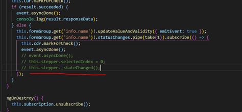 Stepper No StateChanged When UpdateValueAndValidity Issue Angular Components GitHub
