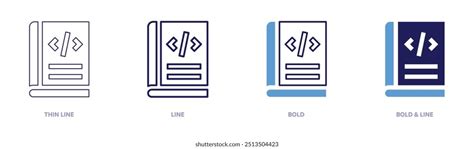 Programming Software Icon 4 Different Styles Stock Vector Royalty Free