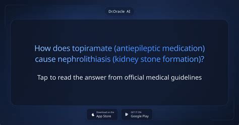 How Does Topiramate Antiepileptic Medication Cause Nephrolithiasis