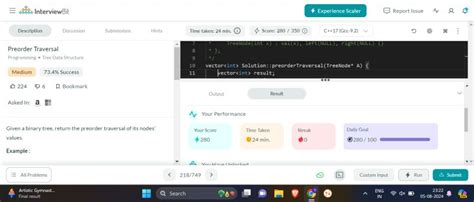 Completed Day217 Of 365daysofcode On Interviewbit Yashasvi S