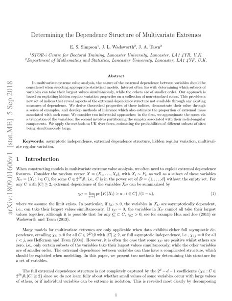 Determining The Dependence Structure Of Multivariate Extremes Deepai