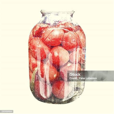 유리병에 담긴 톡 쏘는 절인 야채를 사용하여 생생한 색상과 질감을 보여주는 맛있는 실험 0명에 대한 스톡 벡터 아트 및 기타