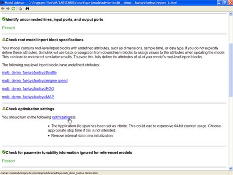 model advisor basic checks results download scientific diagram