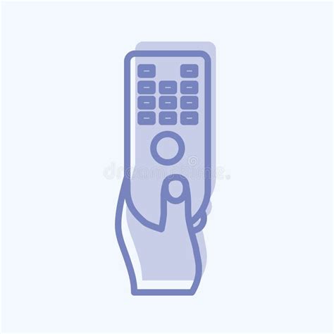 Icon Holding Remote Suitable For Hand Actions Symbol Two Tone Style Simple Design Editable