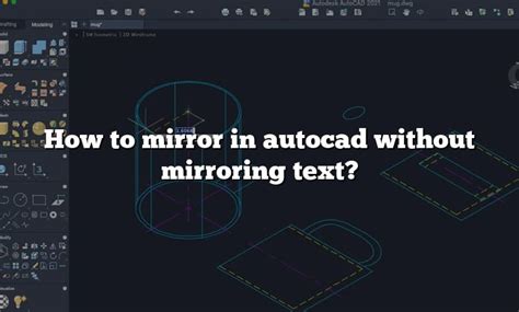 How To Mirror In Autocad Without Mirroring Text CADdikt