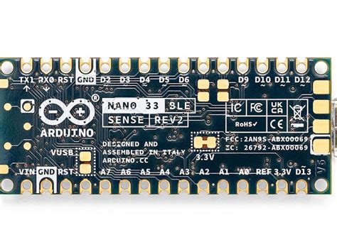 Arduino Nano 33 Ble Sense Rev2 Kiwi Electronics
