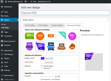 Woocommerce How To Display Custom Product Badges Eg Off New Free