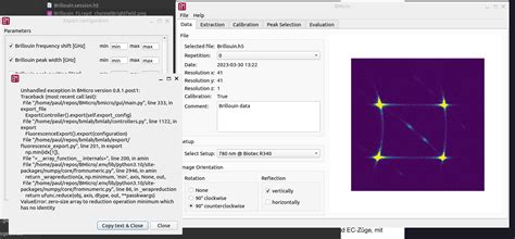 valueerror when exporting a dataset · issue 257 · brillouinmicroscopy