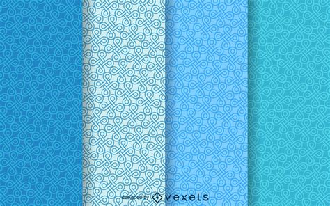 Looped Square Infinity Pattern Set Vector Download