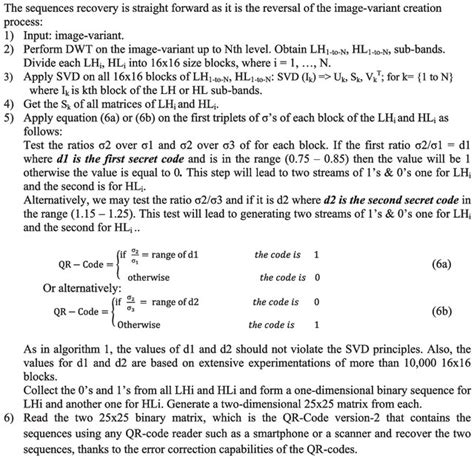 Qr Codes Reconstruction And Sequences Recovery Algorithm Download