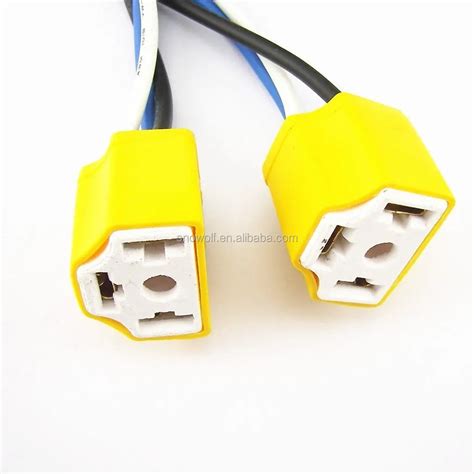 H4 Led Headlight Ceramic Connector Plug H4 Lamp Bulb Socket Wire Wiring