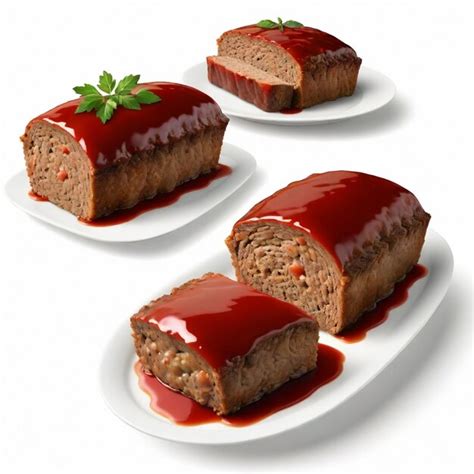 Meatloaf Vector Set White Background Isolated Premium Ai Generated Vector