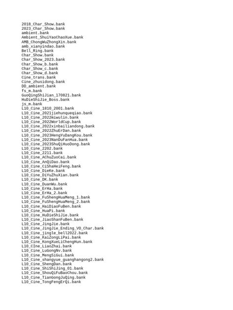 Comprehensive Bank File List Pdf