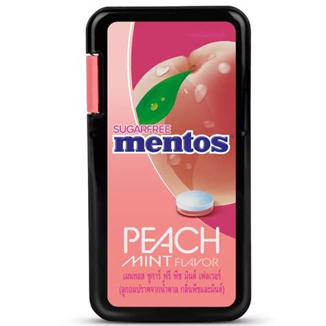Mentos Sugarfree Peach Mint Flavor Candy 21g Villa Market