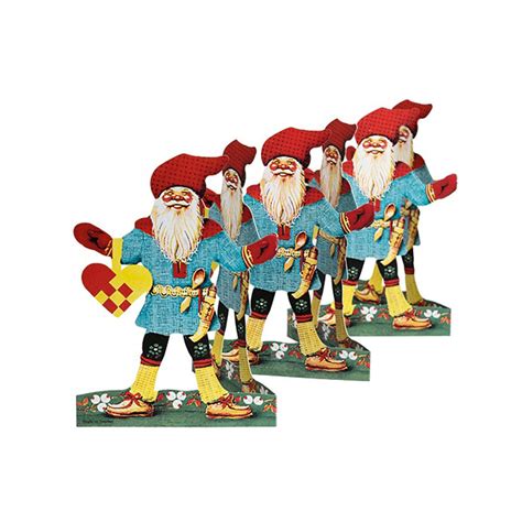 Paper Cutout Santa Tomte Wheart Basket Scandinavianshoppe